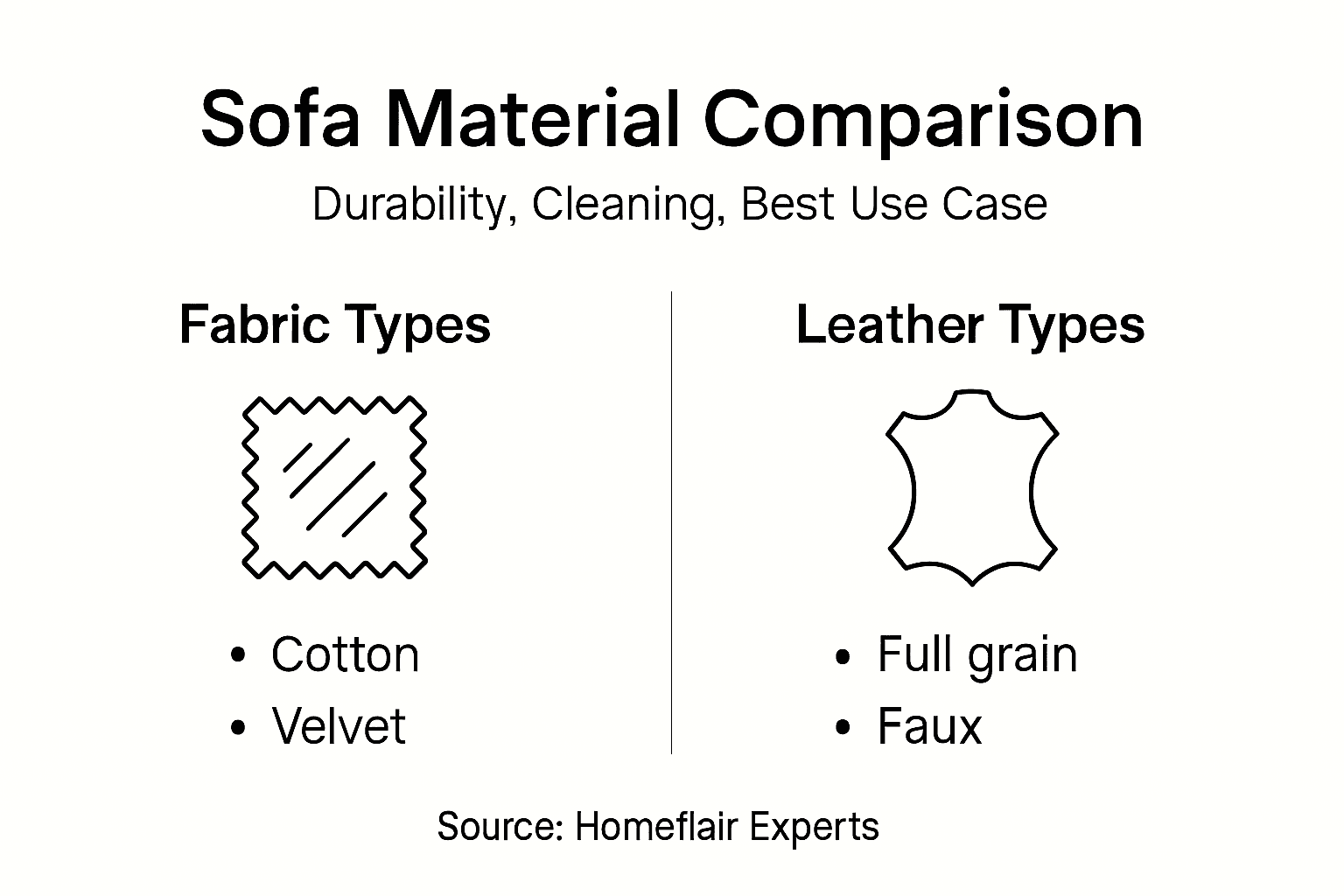 Sofa Material Selection Guide for Bespoke Sofas