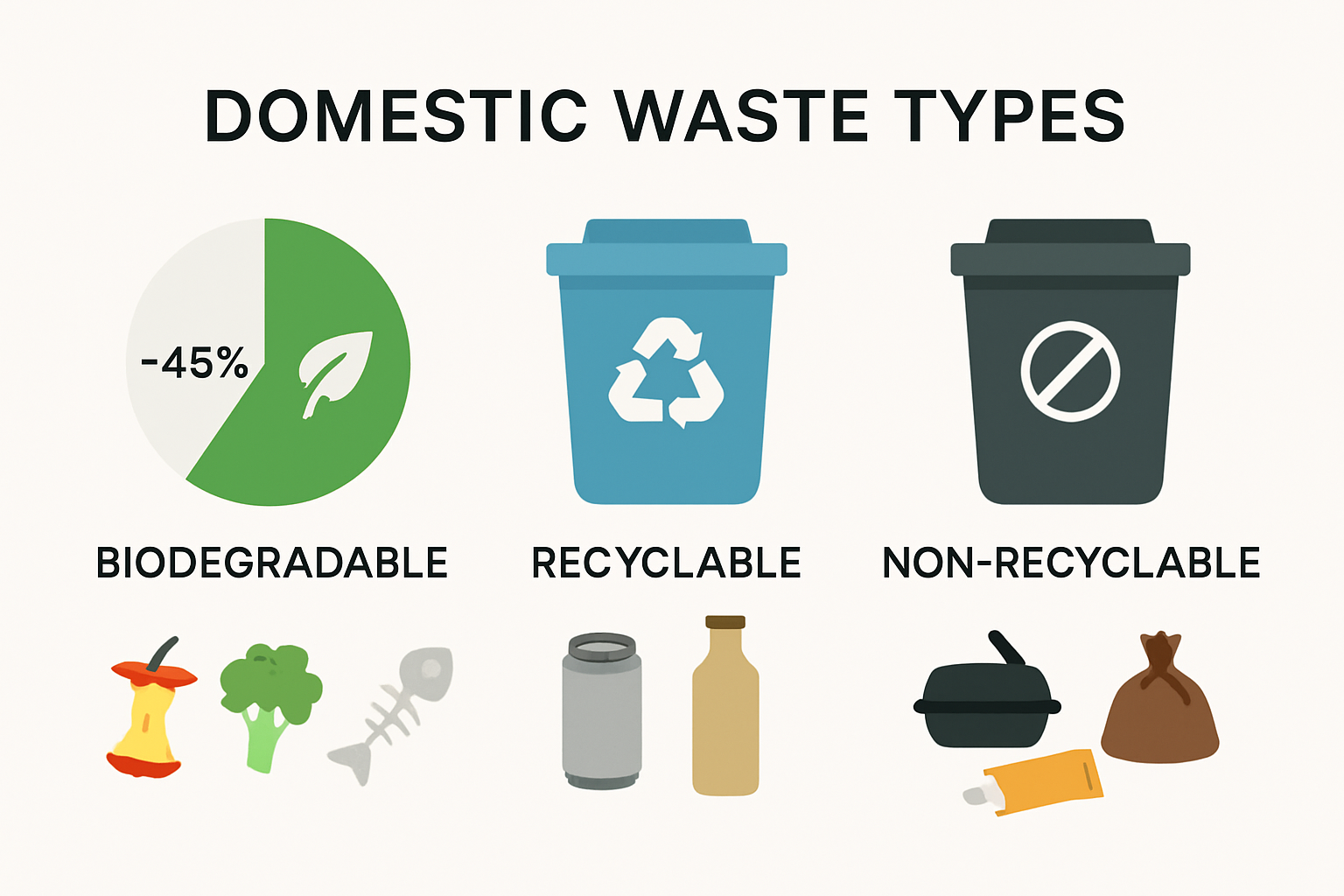 Domestic Waste Types in the UK: 2025 Guide for Businesses - Venture Waste