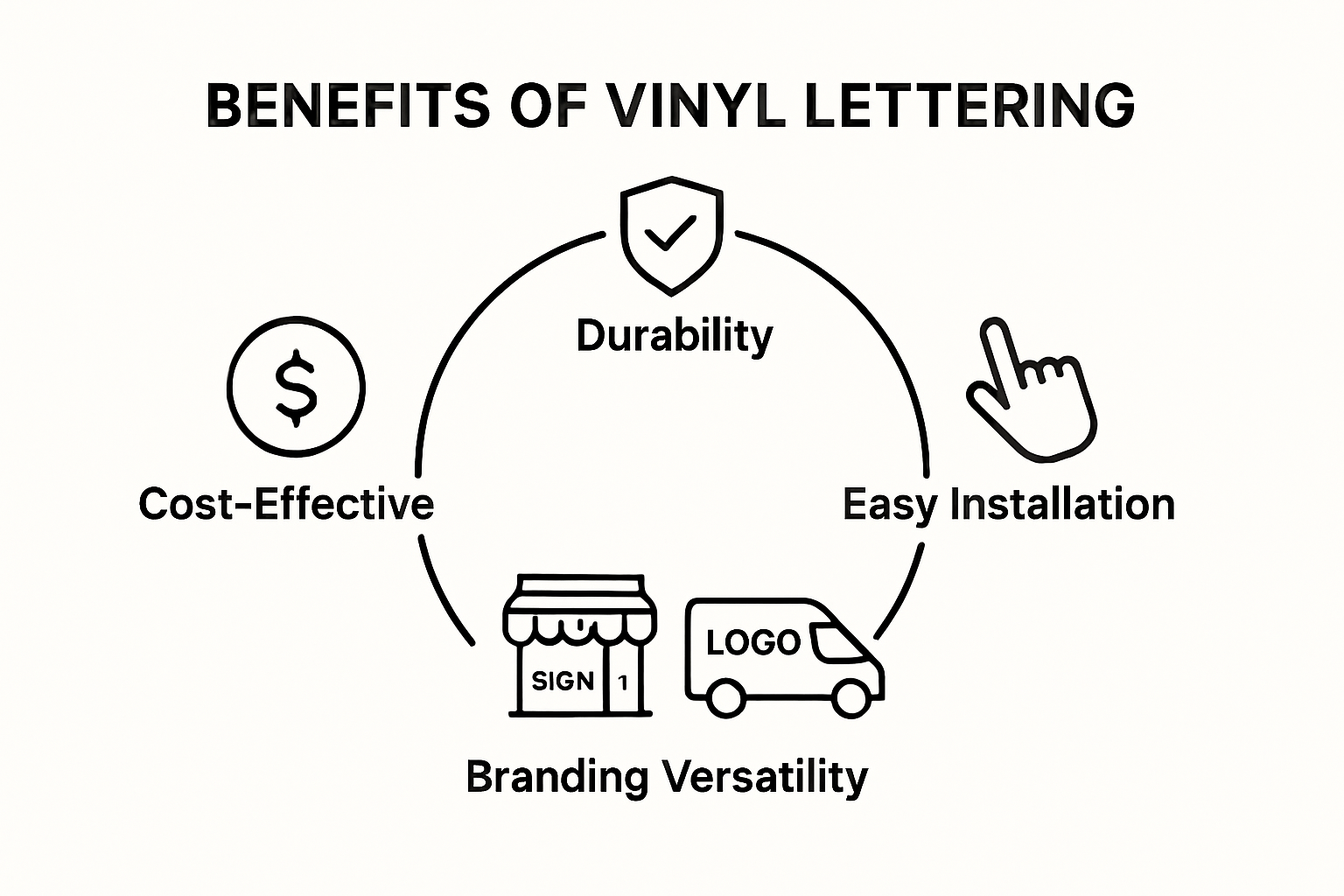 What Is Vinyl Lettering? Shop and Business Guide - PromoSigns.co.uk