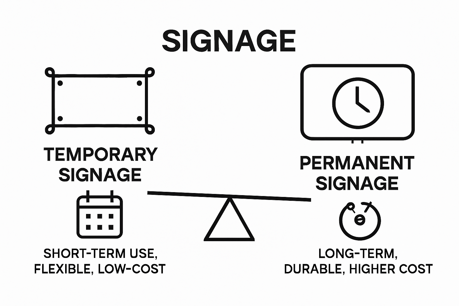 Understanding Temporary vs Permanent Signage for Your Business ...