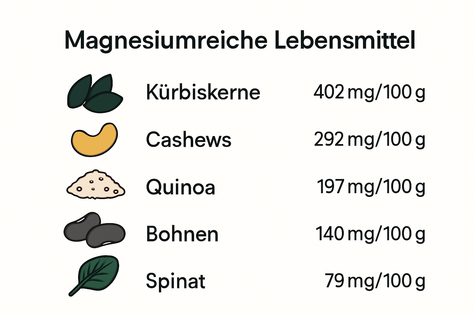 Foods rich in magnesium: Natural sources for improved well-being ...