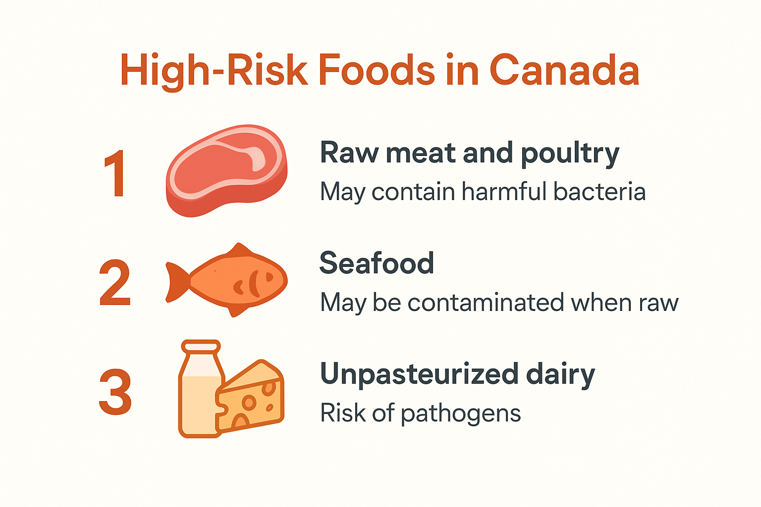 Foods High Risk for Bacteria in Canada: Safety for 2025 - Probe IT