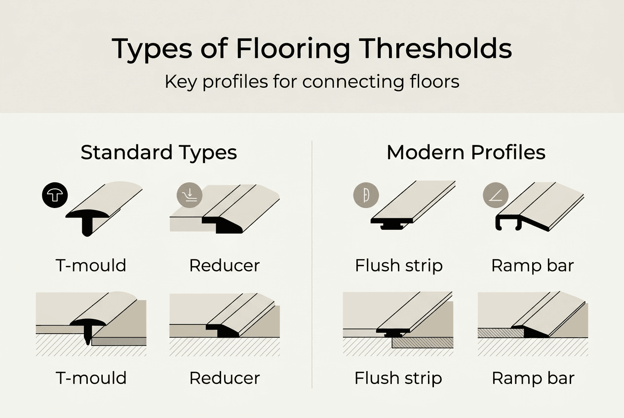 Understand the role of flooring thresholds for a perfect finish