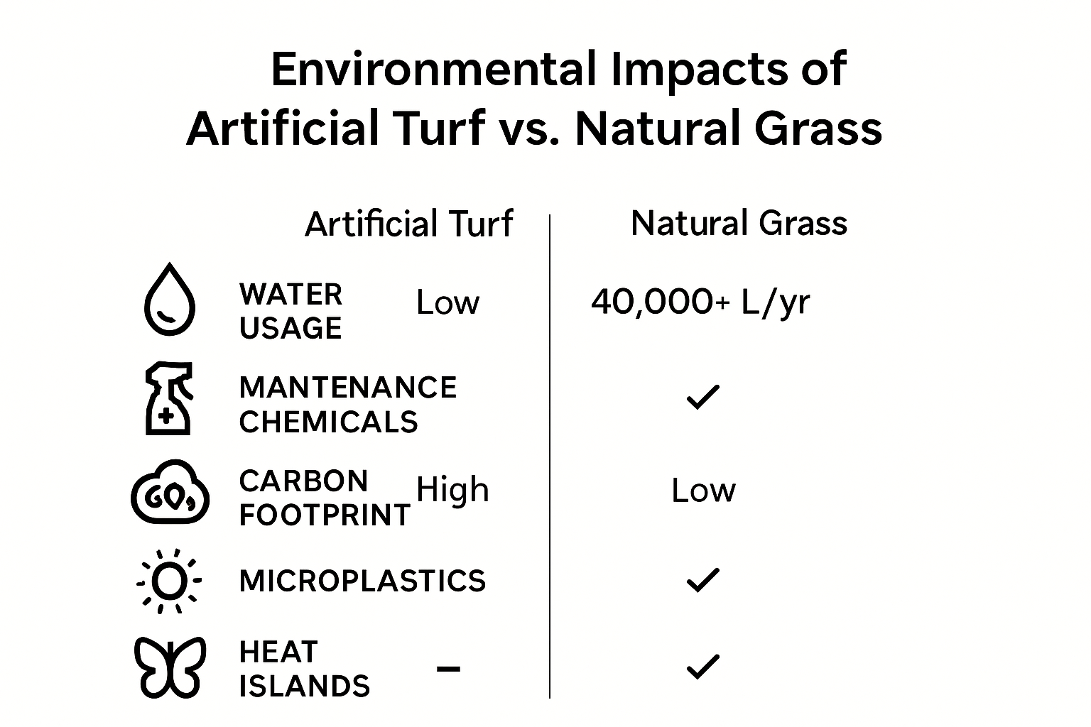 Environmental impacts of artificial turf versus natural grass ...
