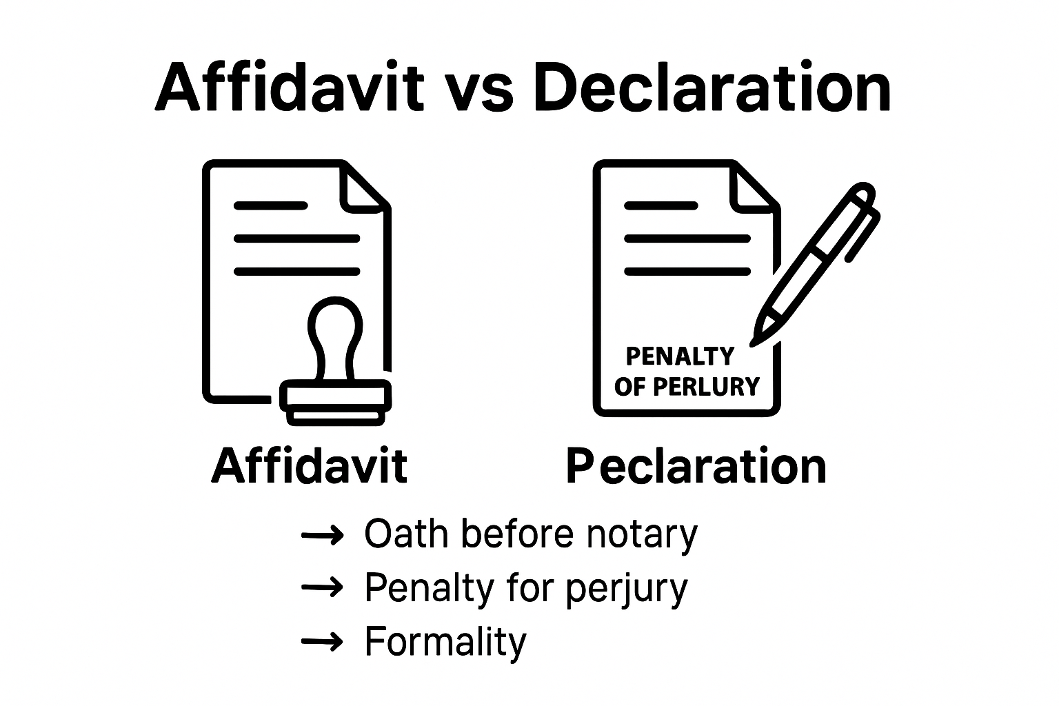 Understanding the Difference Between Affidavit and Declaration - My Mobile Notary
