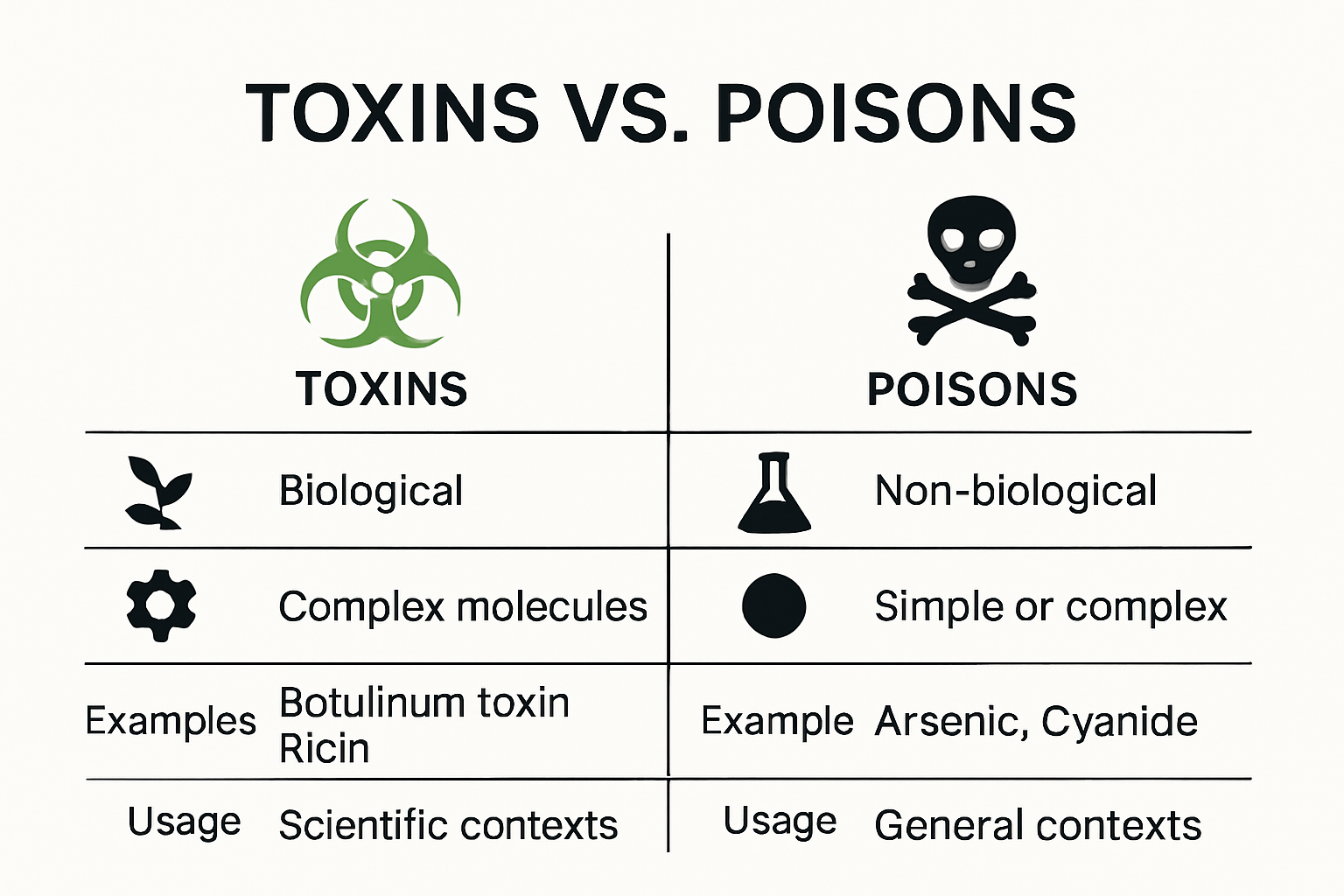 Difference Between Toxin and Poison: 2025 Guide for Labs, Collectors ...