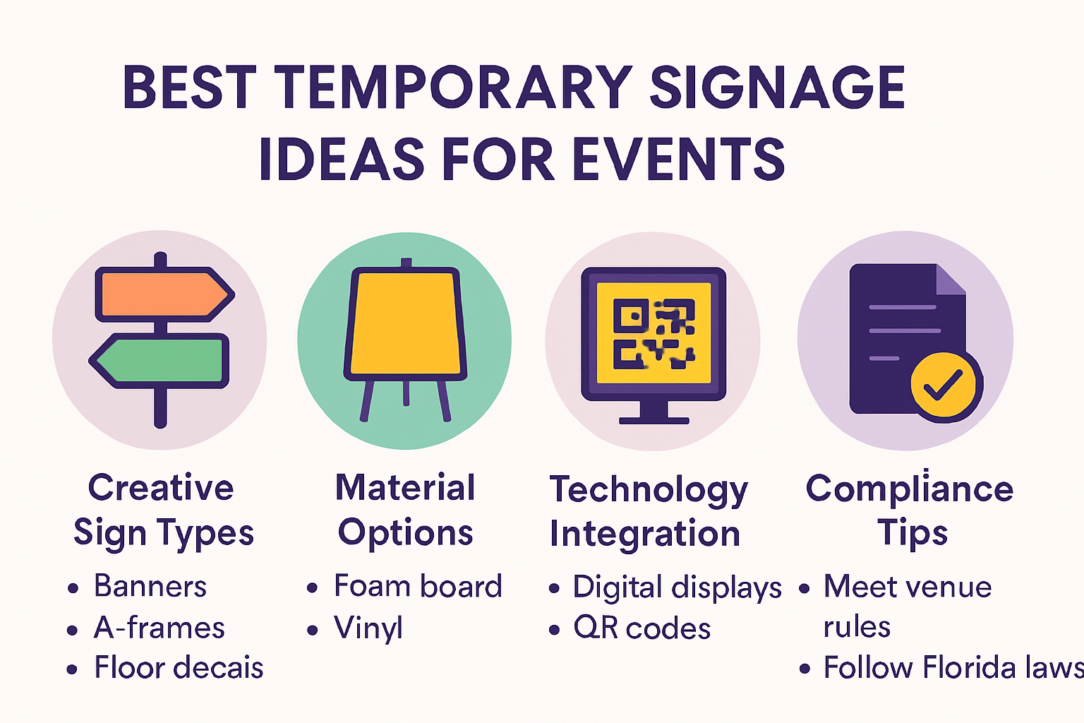 Best Temporary Signage Ideas For Florida Events 2025