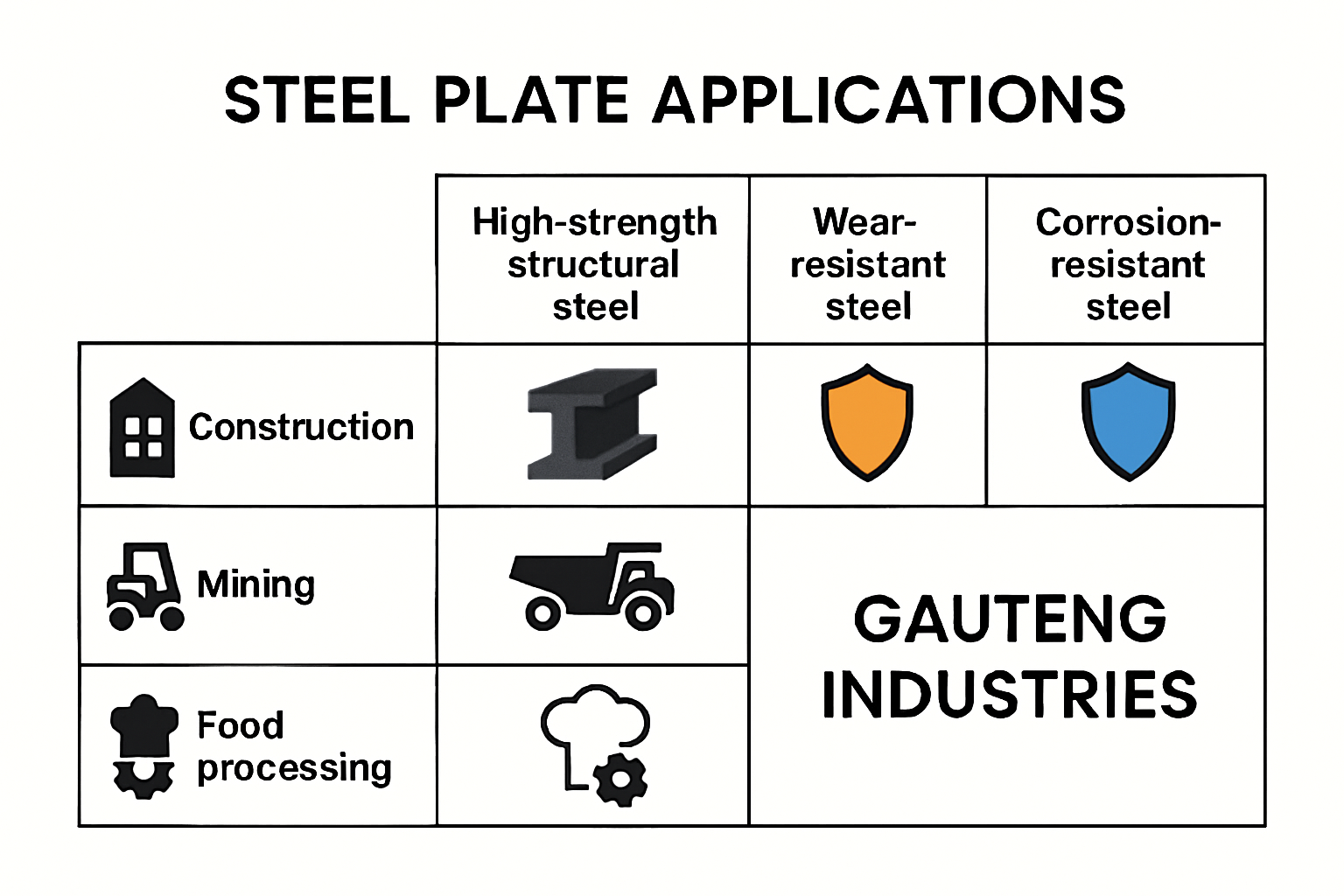 Types of Steel Plates for Gauteng Industry: 2025 Guide - Genesis Steel