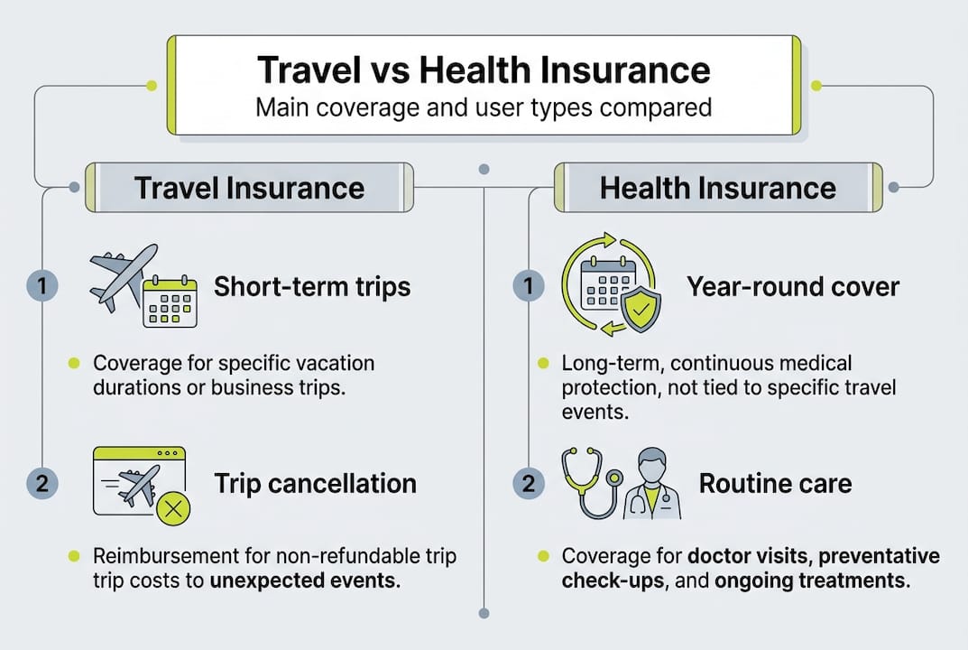 Travel vs health insurance: key differences explained - Unparalleled ...