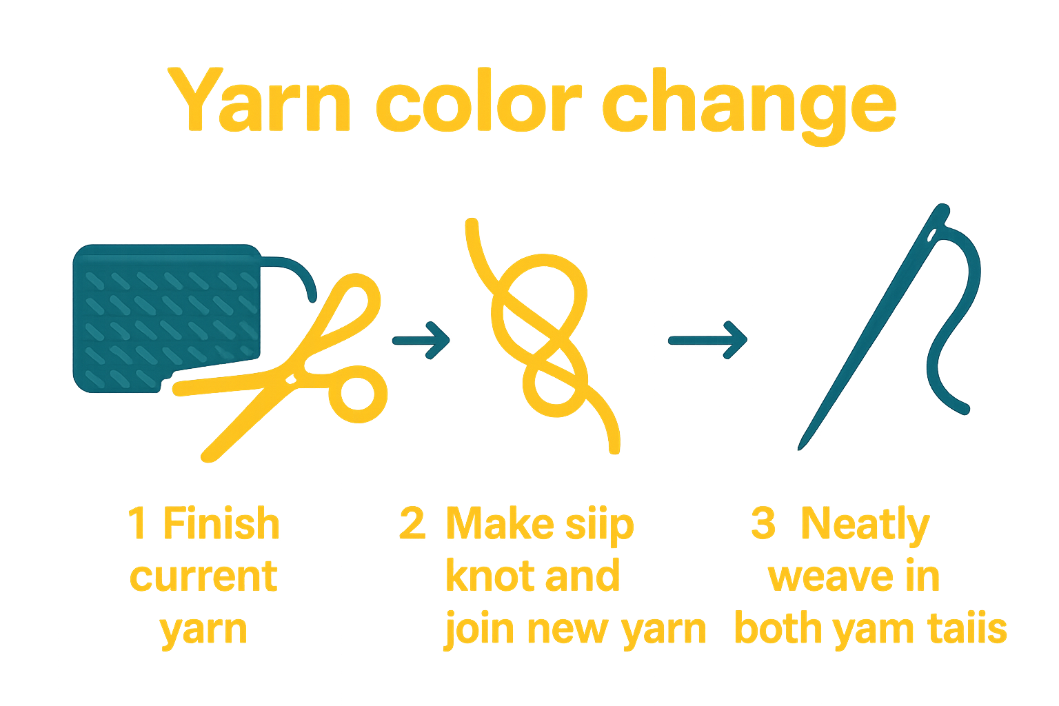 How to Change Yarn Colors Seamlessly for Crochet and Knitting – CRAFTISS