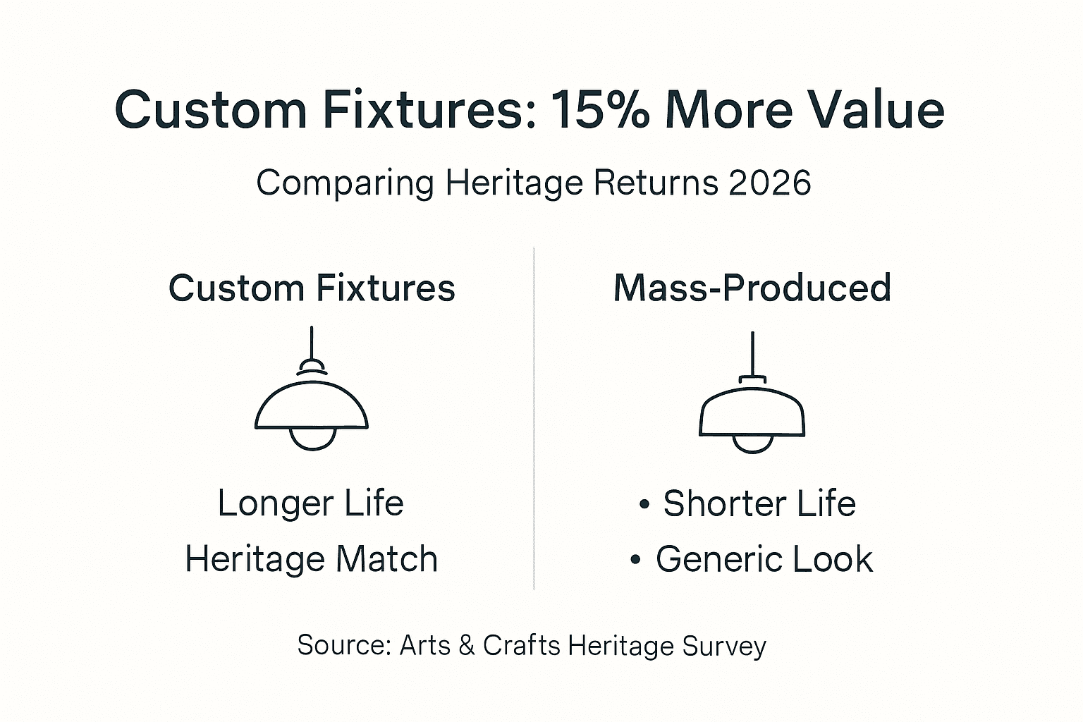 Custom Light Fixtures: 15% More Value in 2026 Heritage