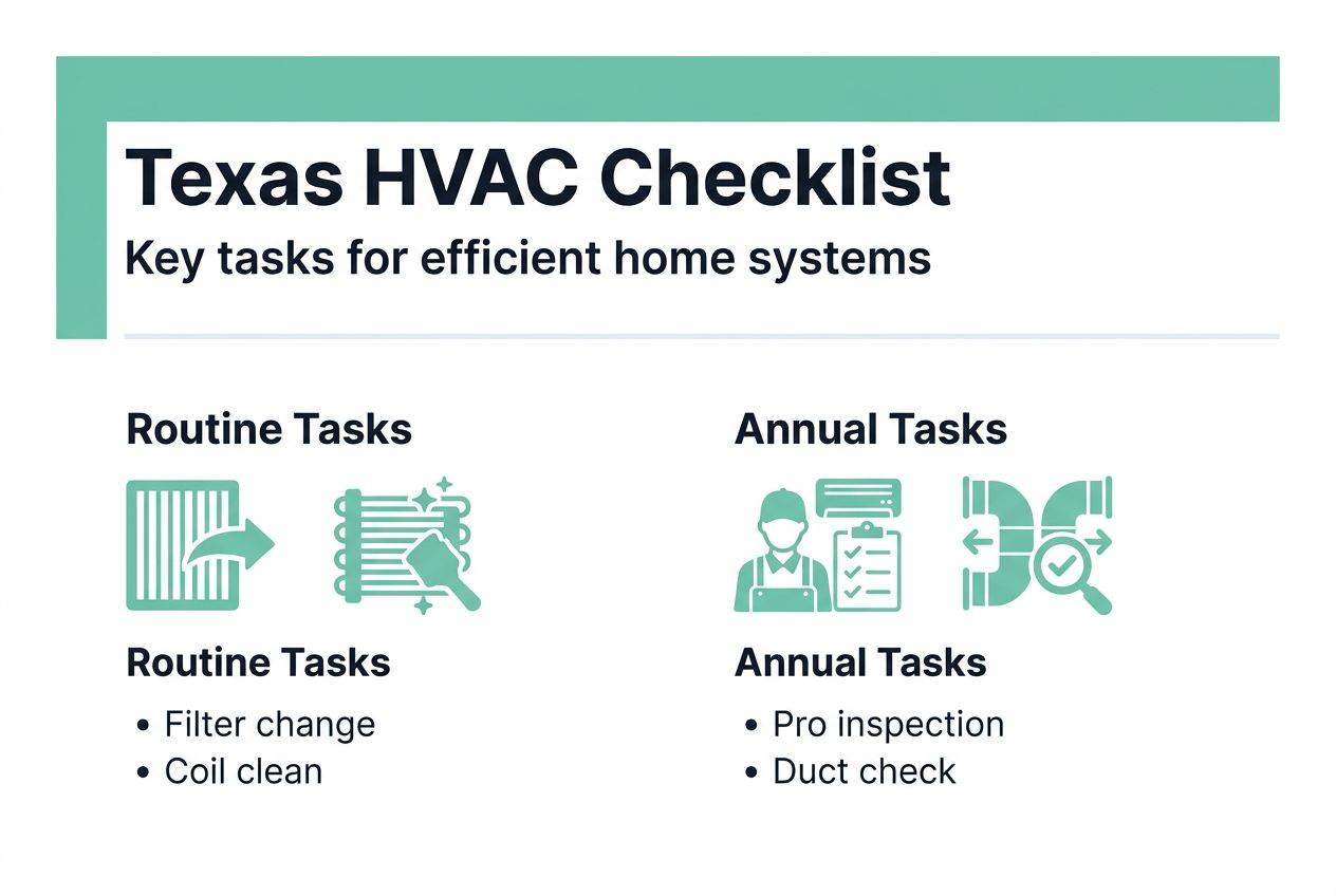 HVAC preventative maintenance checklist for Texas 2026