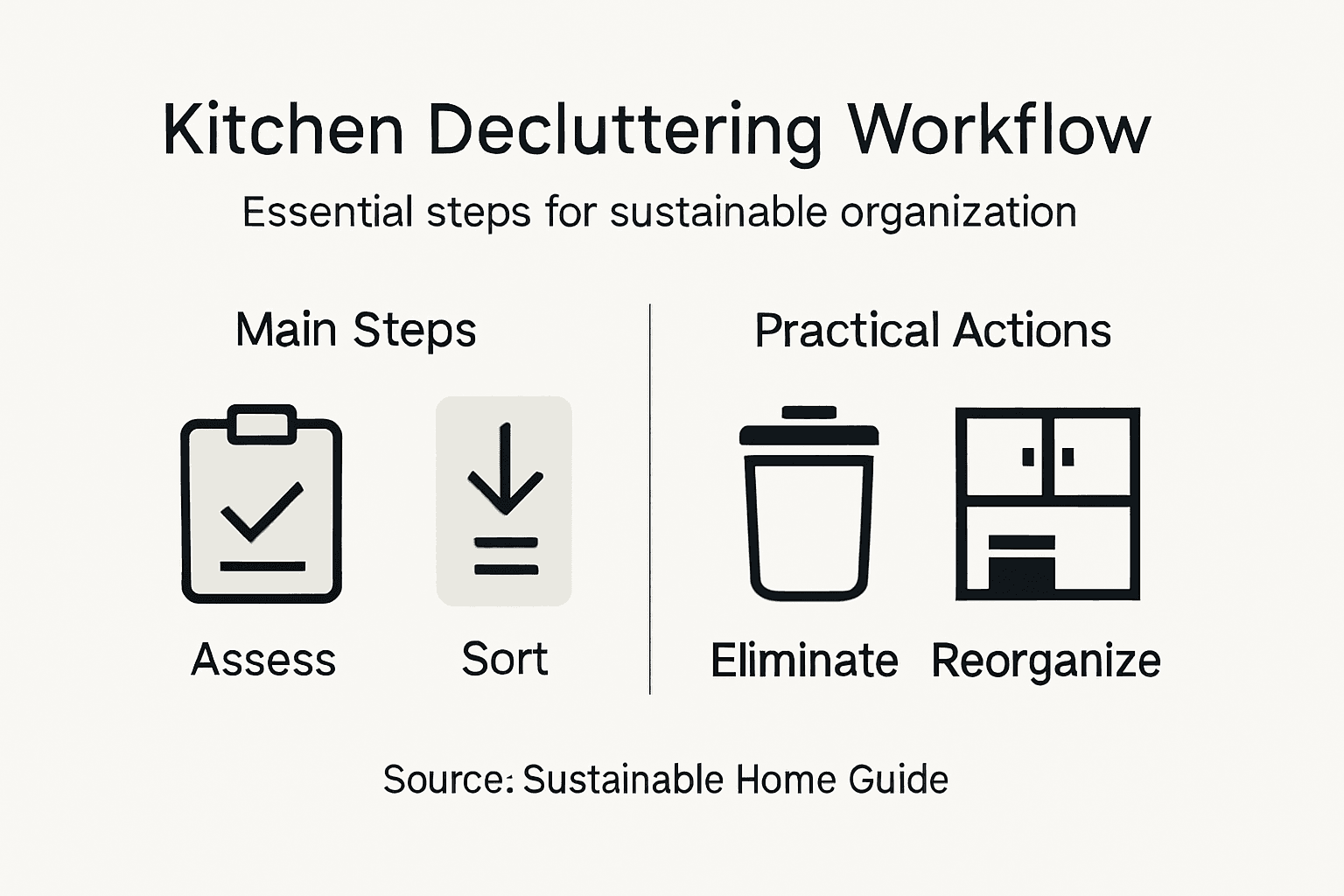 Cozee Bay - Kitchen Decluttering Workflow: Transform Your Space Sustainably