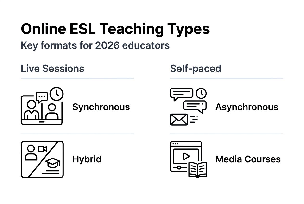 Online ESL teaching types: A guide for educators in 2026 | TEFL Institute