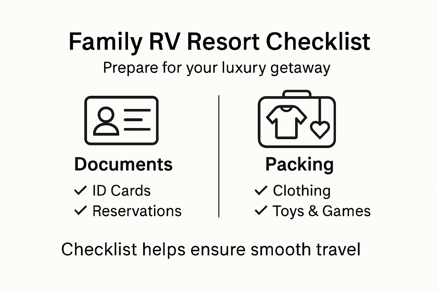Family Vacation Checklist for a Luxury RV Resort Getaway