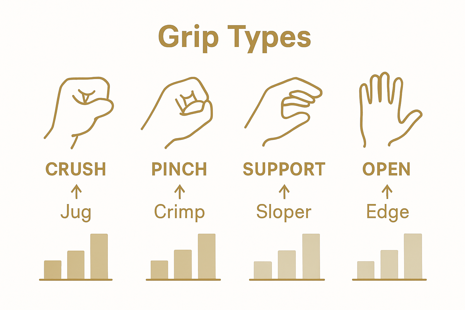 Types of Grip Strength – Why Climbers Need Them All - Gripnatic