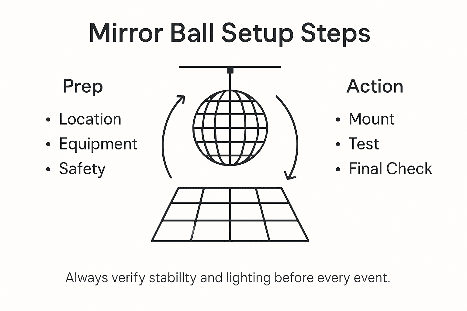 Step by Step Mirror Ball Setup for Events and Parties - Mirror Balls