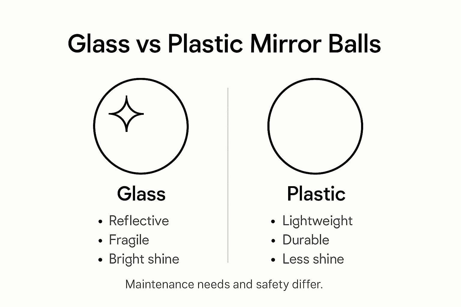 Glass vs Plastic Mirror Balls: Impact on Venue Ambience - Mirror Balls