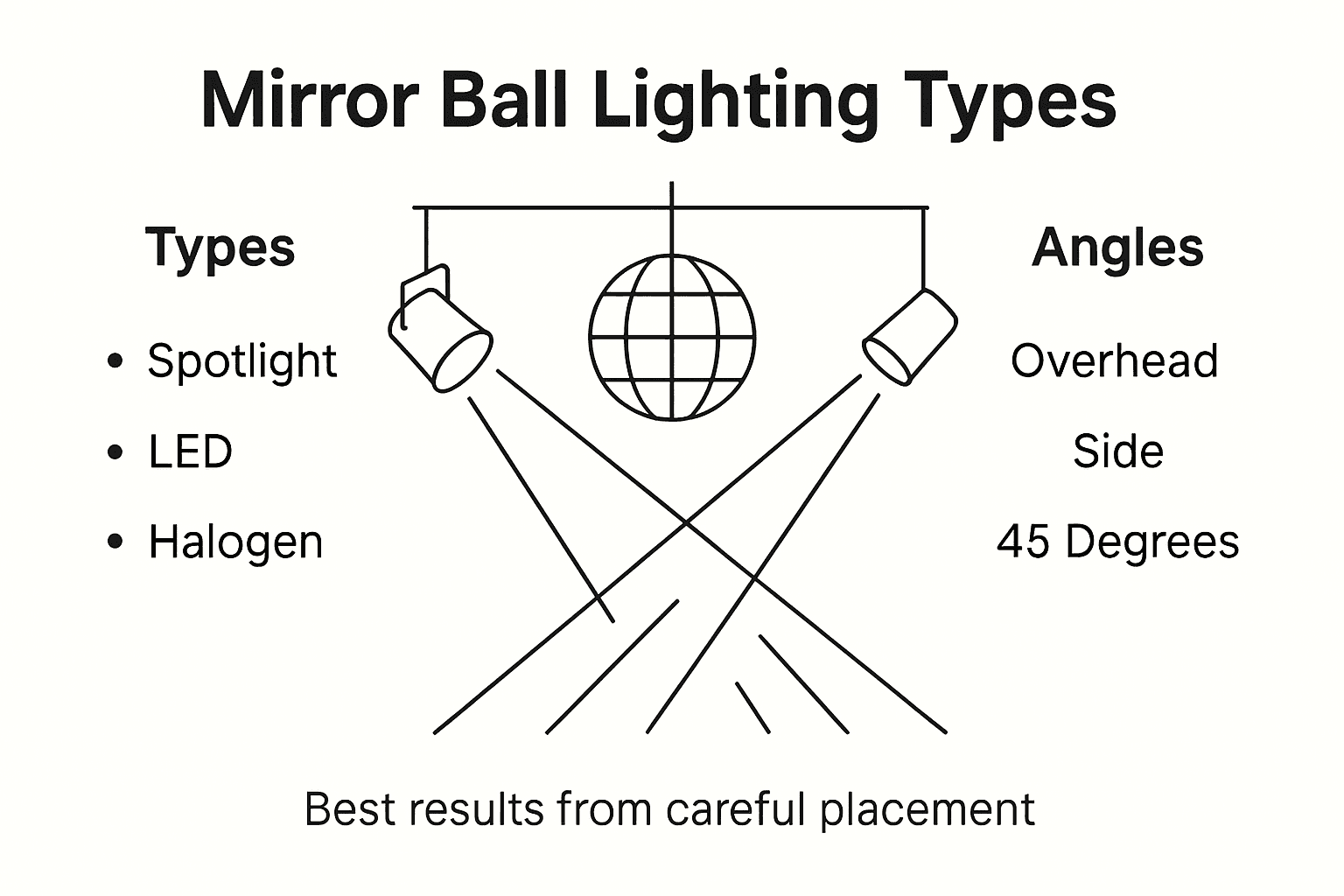 Role of Light Placement – Maximising Mirror Ball Impact - Mirror Balls