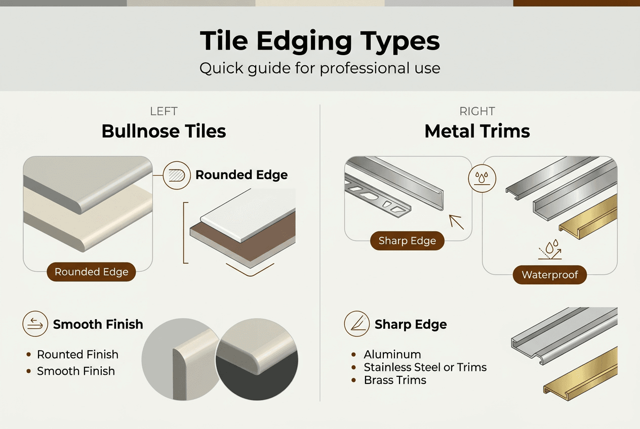 Professional Guide to Essential Tile Edging Types– SurfacesGalore