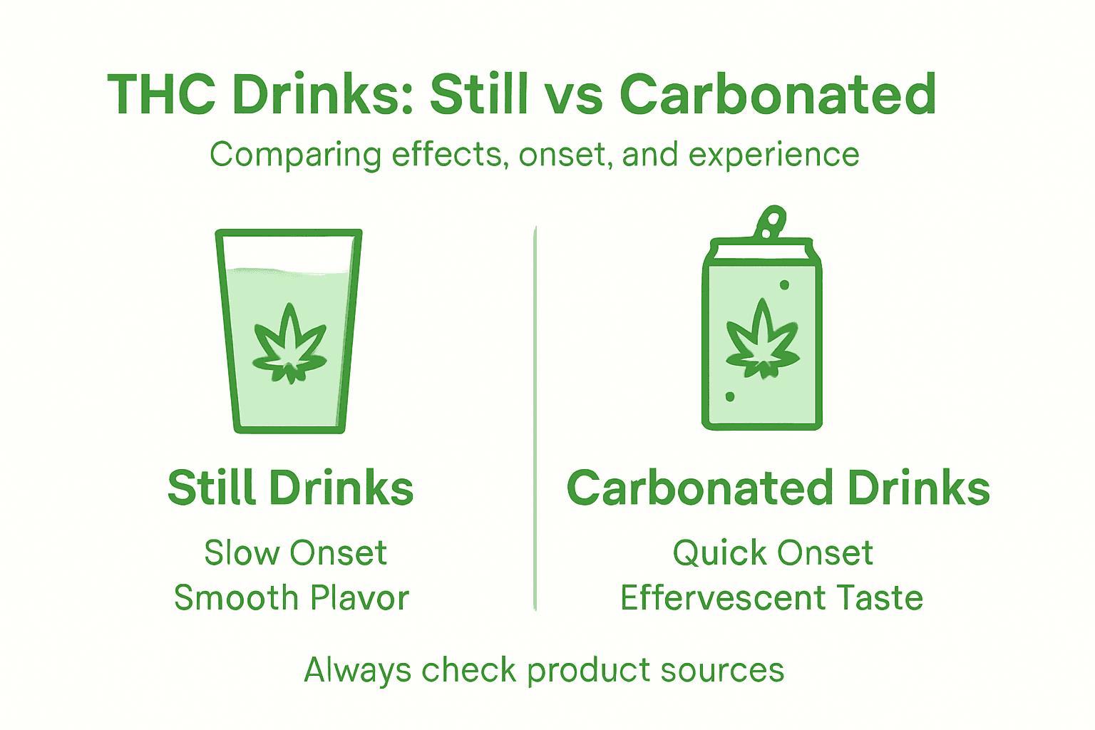 Still vs Carbonated THC Drinks: Wellness Impact | Edwin's Edibles & Elixirs