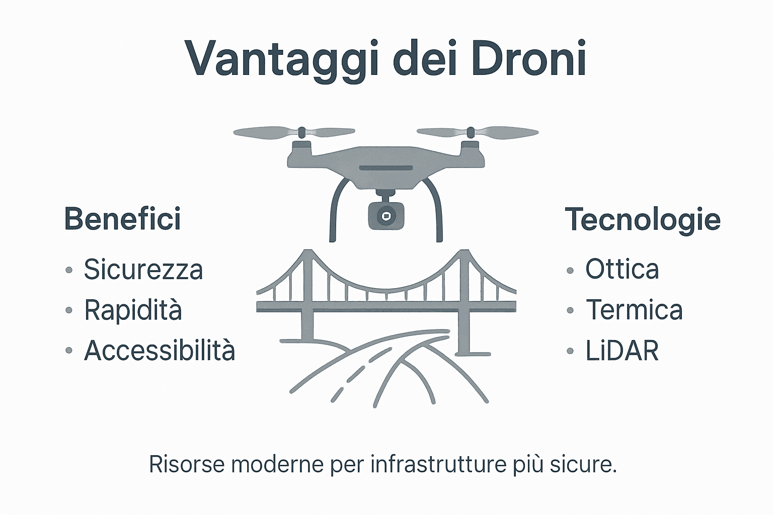 Perché usare droni nelle infrastrutture: vantaggi professionali