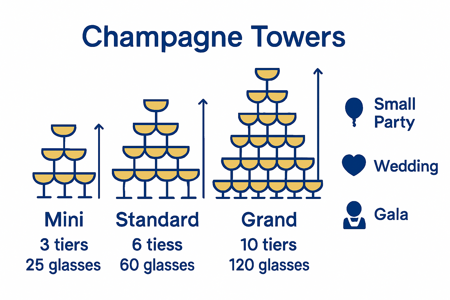 Champagne Tower Sizes: Complete Guide for Events