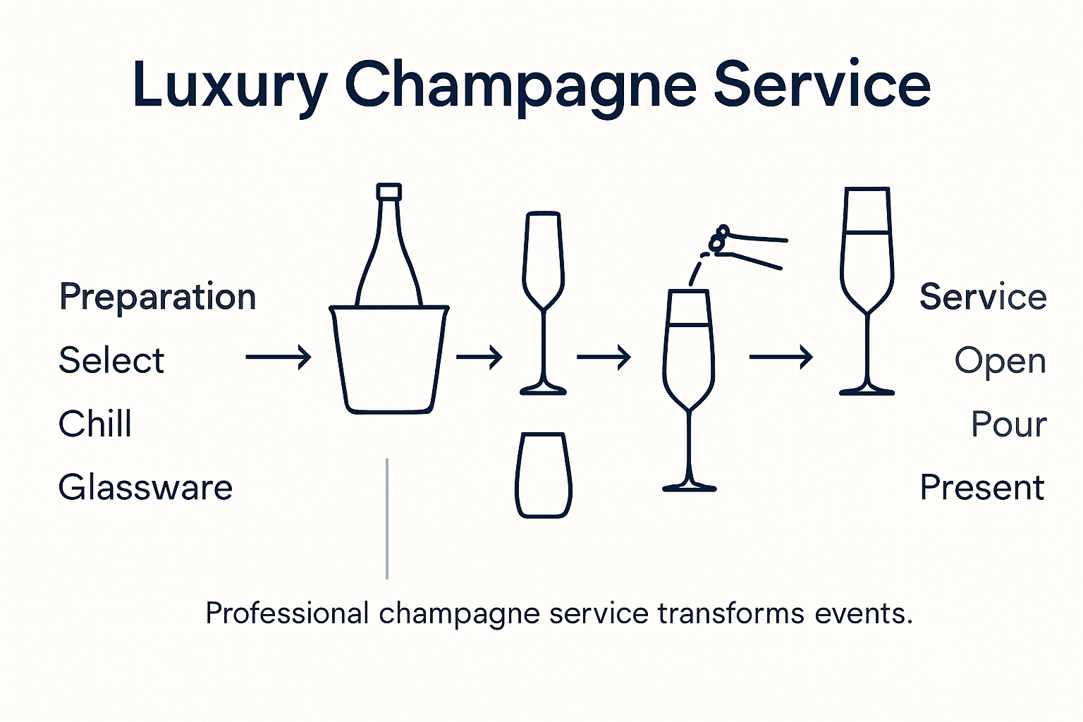 How to Serve Champagne Professionally for Luxury Events