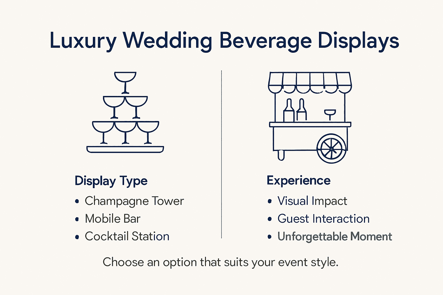 Beverage Displays at Weddings – Elevating Luxury Events