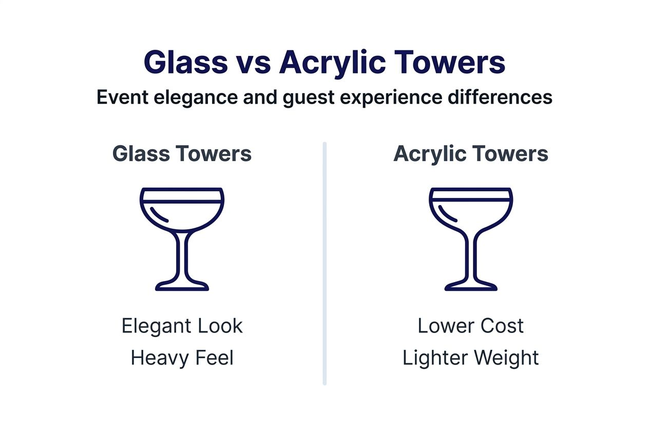 Why use glass towers at events to elevate elegance